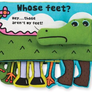 Melissa & Doug Whose Feet?: K's Kids Soft Activity Book Series + 1 Free Pair of Baby Socks Bundle [92036]