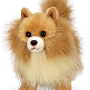 Bearington Rudy The Pomeranian Plush, 13 Inch Pomeranian Stuffed Animal