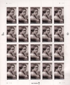 madam c. j. walker black heritage sheet of twenty 32 cent stamps scott 3181