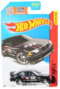 hot wheels 2015 hw race bmw e36 m3 146/250, black