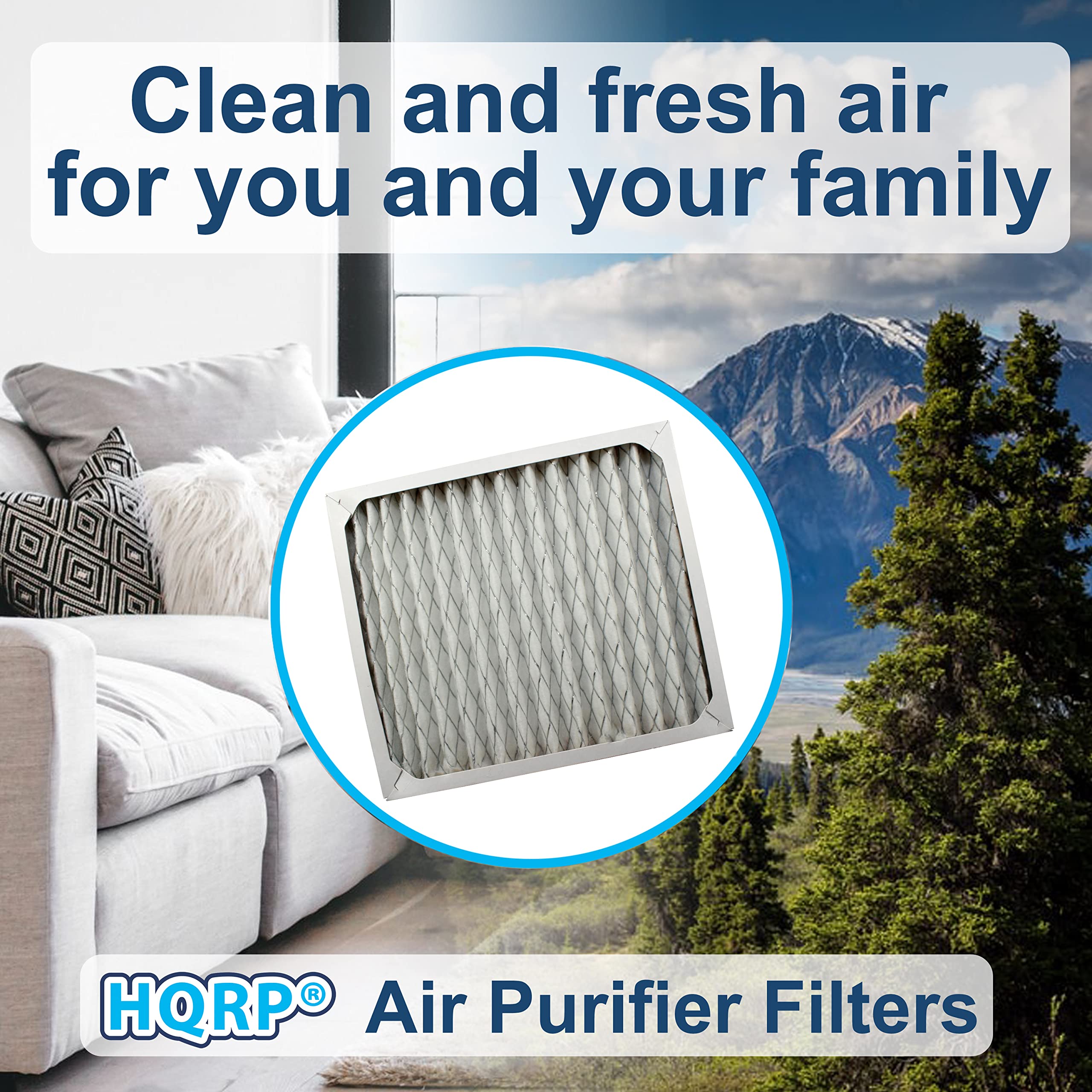 HQRP 4-Pack Filter compatible with Hamilton Beach TrueAir 04712 04381 840117900 True-Air O4712 O4381