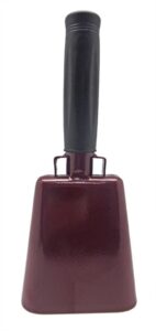 toys+ 8 inch cowbell with handle maroon