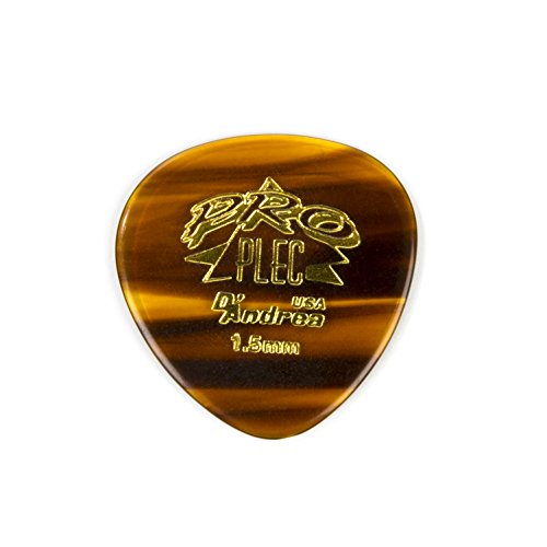 D'Andrea PRO-385 Pro Plec 1.5mm Guitar Pick with Shell Finish (12 Piece, Large Round)