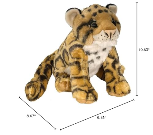 Wild Republic Clouded Leopard Plush, Stuffed Animal, Plush Toy, Gifts for Kids, Cuddlekins 12 Inches