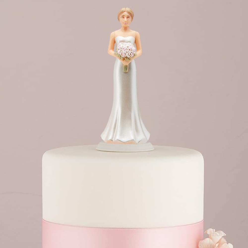 Amscan Cake Topper Blonde Bride BLS, 4 1/8", Multicolored