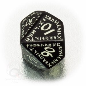 Qworkshop Runic Glow-in-The-Dark Polyhedral RPG Dice Set