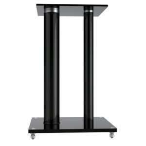 Monoprice Glass Floor Speaker Stands, Black, 25.9"x14.4"x5.5" (pair)