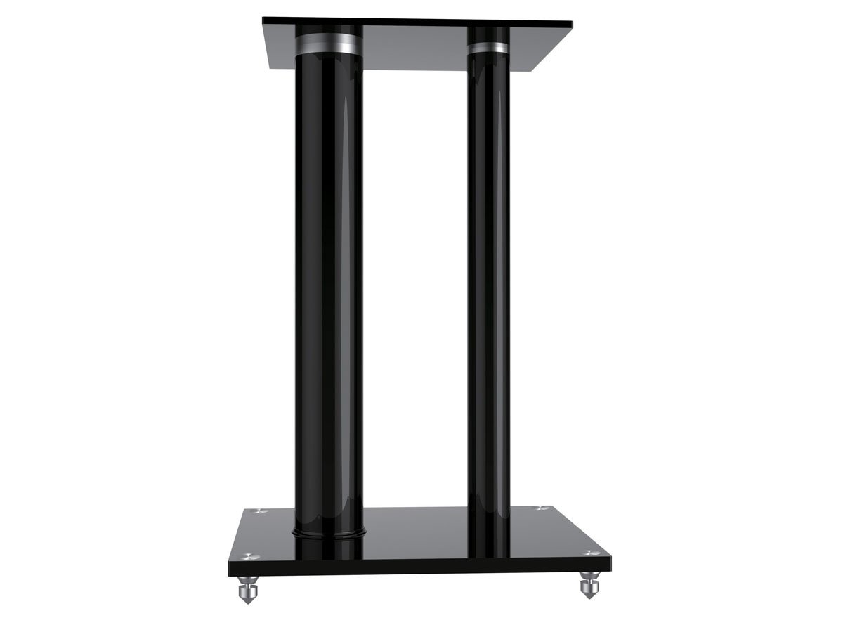 Monoprice Glass Floor Speaker Stands, Black, 25.9"x14.4"x5.5" (pair)