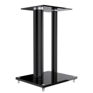 Monoprice Glass Floor Speaker Stands, Black, 25.9"x14.4"x5.5" (pair)