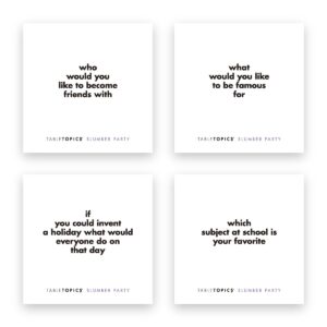 TableTopics Slumber Party to Go - 40 Fun Thought-Provoking Conversation Cards for Girls, Fun Question Game for Sleepovers, Super Stocking Stuffer