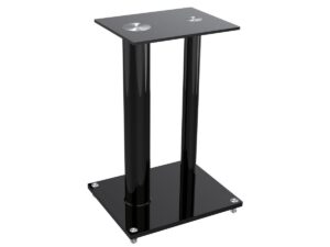 monoprice glass floor speaker stands, black, 25.9"x14.4"x5.5" (pair)