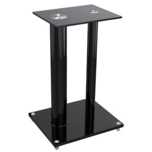 Monoprice Glass Floor Speaker Stands, Black, 25.9"x14.4"x5.5" (pair)