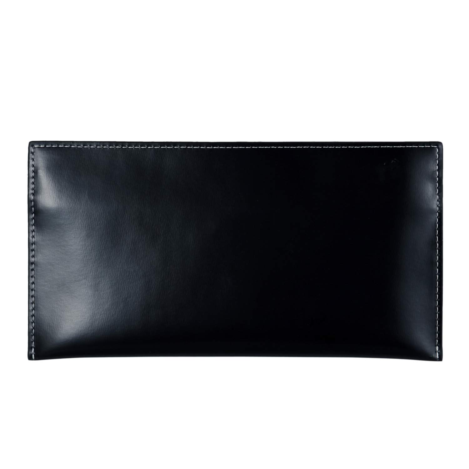 Banuce Leather Long Thin and Slim Wallet for Women Coin Purse and Cash Wallet with Zipper Black