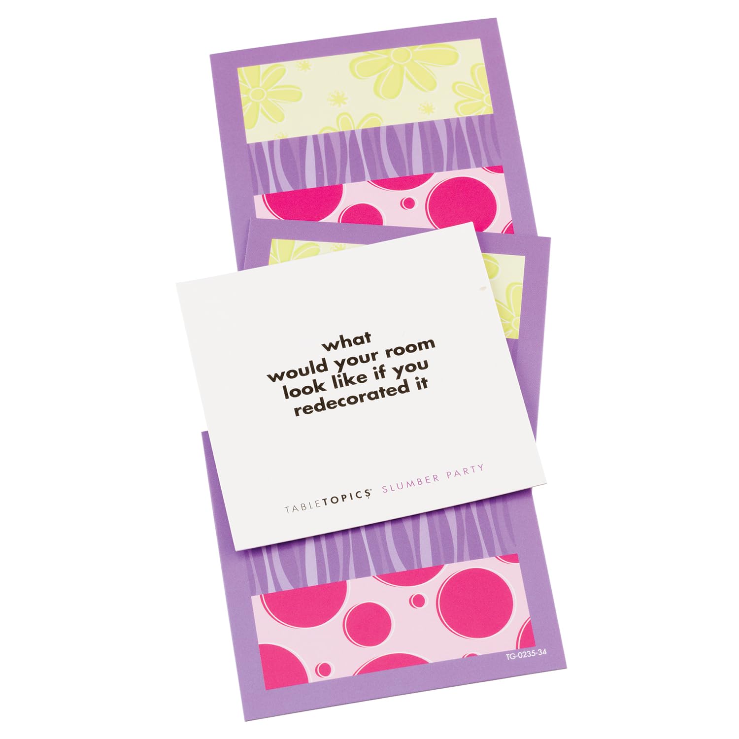 TableTopics Slumber Party to Go - 40 Fun Thought-Provoking Conversation Cards for Girls, Fun Question Game for Sleepovers, Super Stocking Stuffer