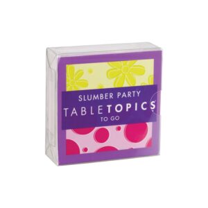 tabletopics slumber party to go - 40 fun thought-provoking conversation cards for girls, fun question game for sleepovers, super stocking stuffer