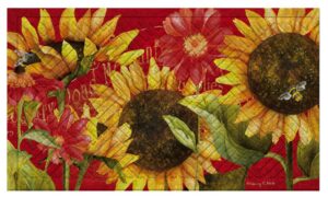 evergreen flag & garden 41em2122 sunflower floor embossed door mat, multicolor