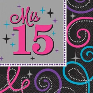 amscan luncheon napkins | mis quince años collection | 16 pcs | birthday