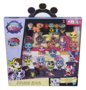 littlest pet shop party spectacular collector pack toy, includes 15 pets, ages 4 and up