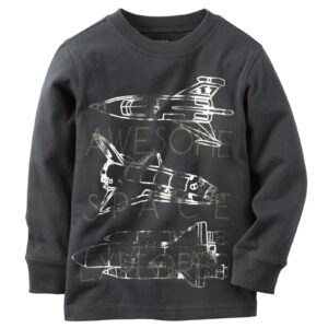 carter's baby boys' graphic jersey tee (baby) - spaceships - 6m