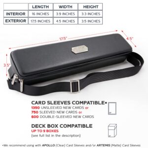 Quiver Time 's Black Card Case, Perfect for MTG Deck, Premium Storage Box, for Trading Cards, and Playing Card Storage, Ideal for Carrying Magic The Gathering and Game TCG Enthusiasts Recommended