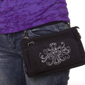 Open Road Girl Adjustable Strap Hip Purse for Women with Lobster Claw Clips, Three Ways to Wear: Hip Clip, Strap It Around, and Over Your Shoulder