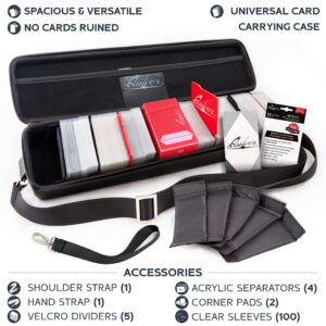 Quiver Time 's Black Card Case, Perfect for MTG Deck, Premium Storage Box, for Trading Cards, and Playing Card Storage, Ideal for Carrying Magic The Gathering and Game TCG Enthusiasts Recommended