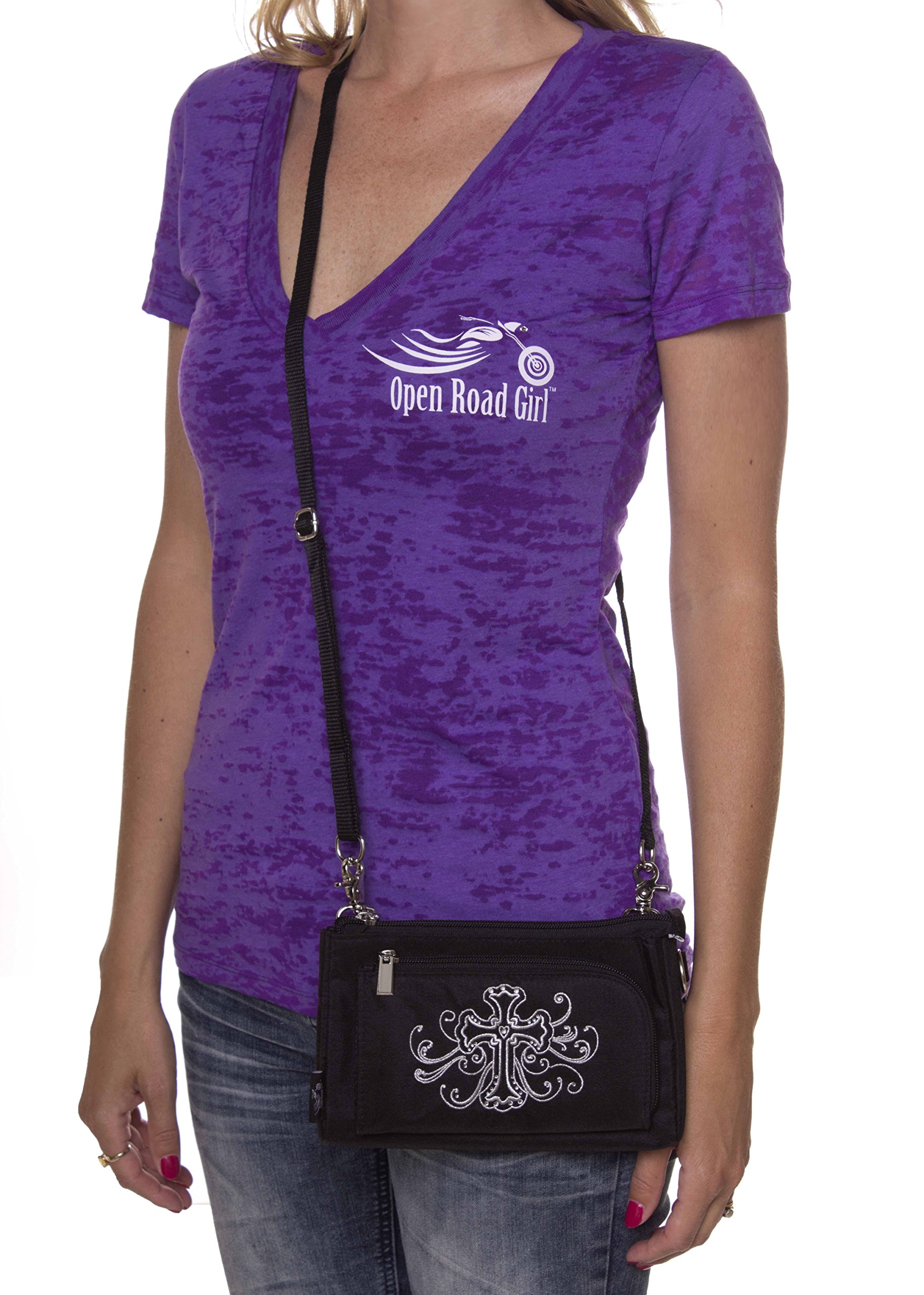 Open Road Girl Adjustable Strap Hip Purse for Women with Lobster Claw Clips, Three Ways to Wear: Hip Clip, Strap It Around, and Over Your Shoulder