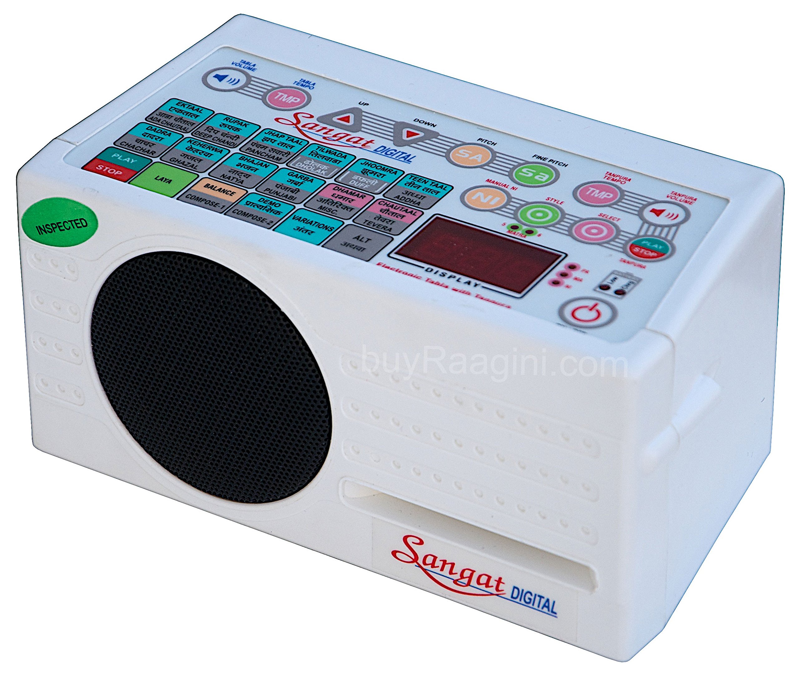 Electronic Tanpura, Sangat Electronic Tanpura - with Tabla, Pakhawaj Dholak and Duff, by Sound Labs, Bag, Instruction Manual, Power Cord, Digital Tambura Sampler (PDI-DBF)