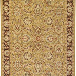 Unique Loom Voyage Collection Traditional Oriental Classic Intricate Border Design Area Rug, 9' 0" x 12' 0", Gold/Brown