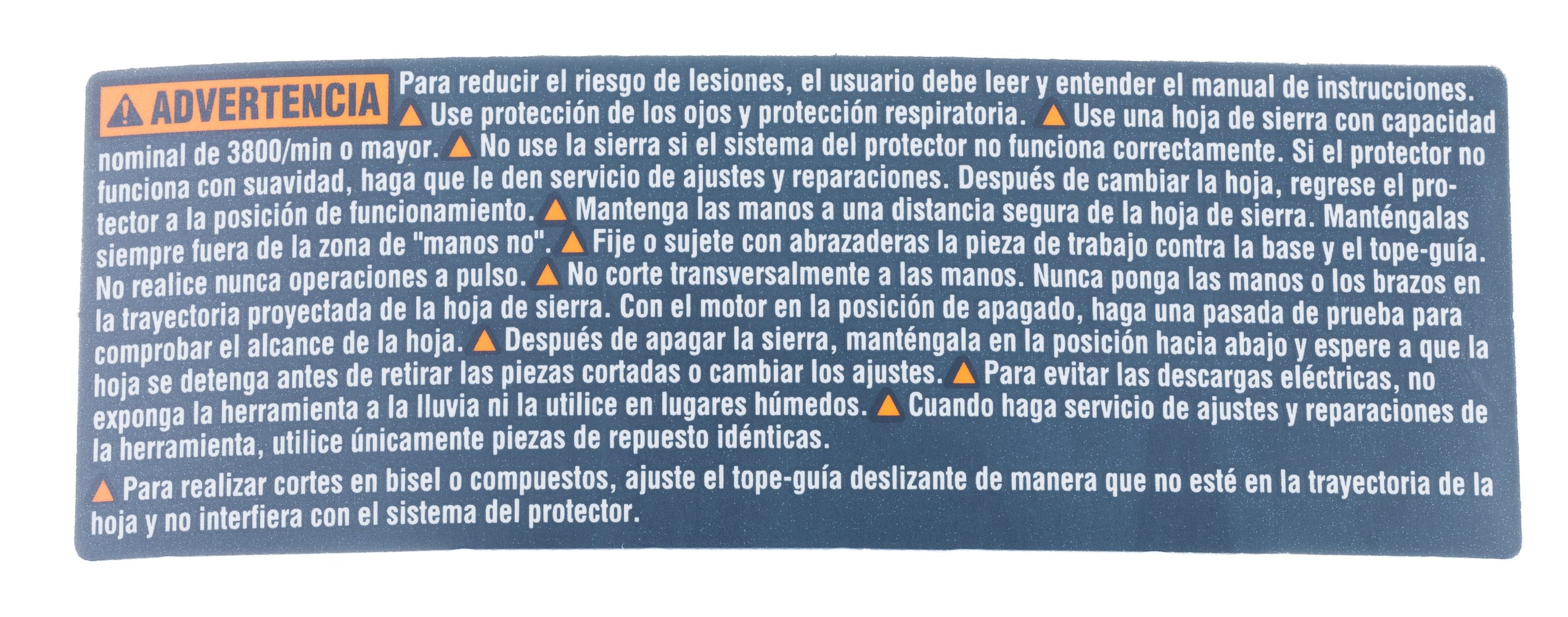 Bosch Parts 2610916800 Warning Label