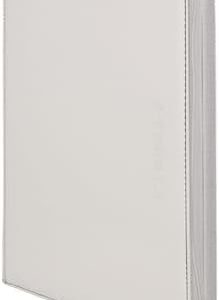 BCW Z-Folio LX Zipper Portfolio - Premium White Leatherette 12-Pocket Playset Album - Secure Zipper - 480 Card Capacity - Card Collector's Dream - Card Organizer - Trading Card Storage