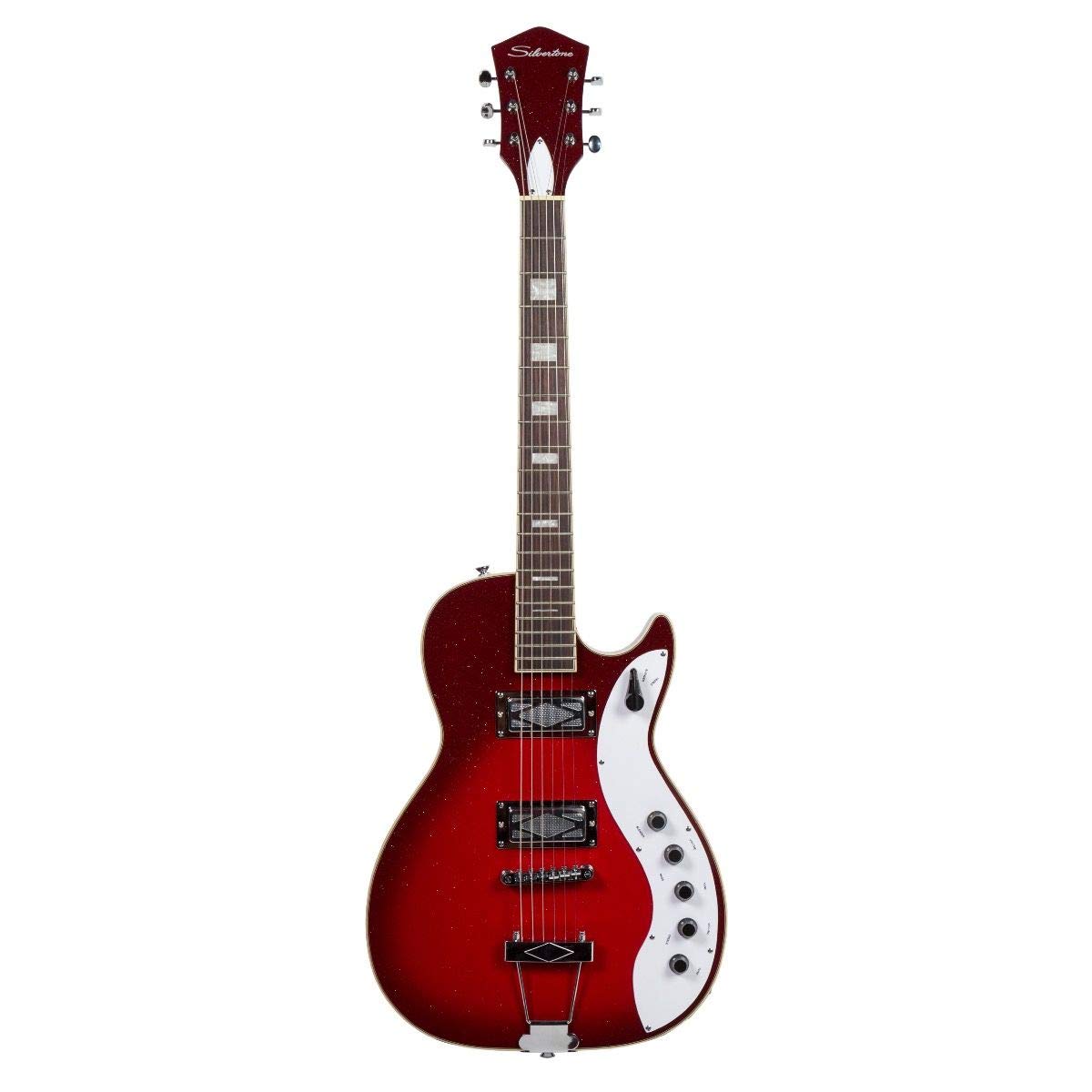 Silvertone 1423 Red Silver Flake Burst