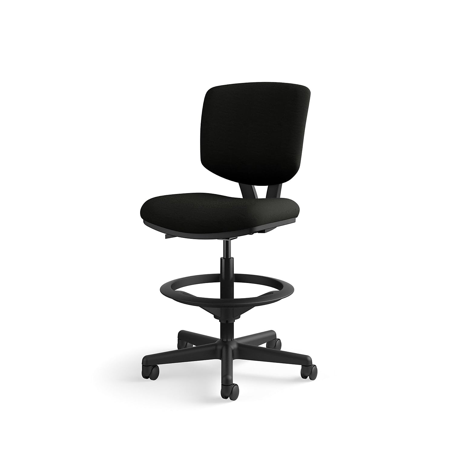 HON 5705SB11T Volt Series Adjustable Task Stool, Black Leather (HON5705SB11T)