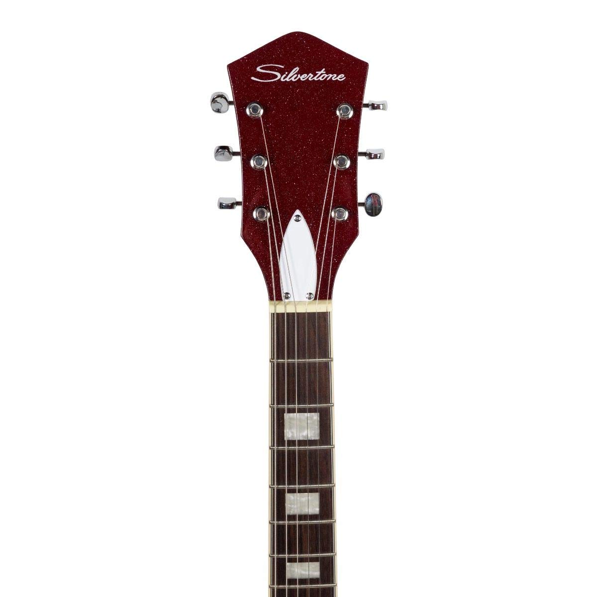 Silvertone 1423 Red Silver Flake Burst