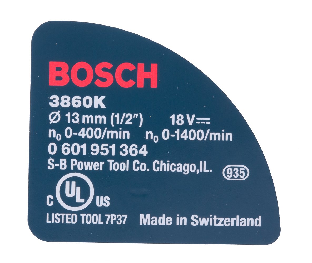 Bosch Parts 2601116053 Nameplate