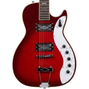 silvertone 1423 red silver flake burst