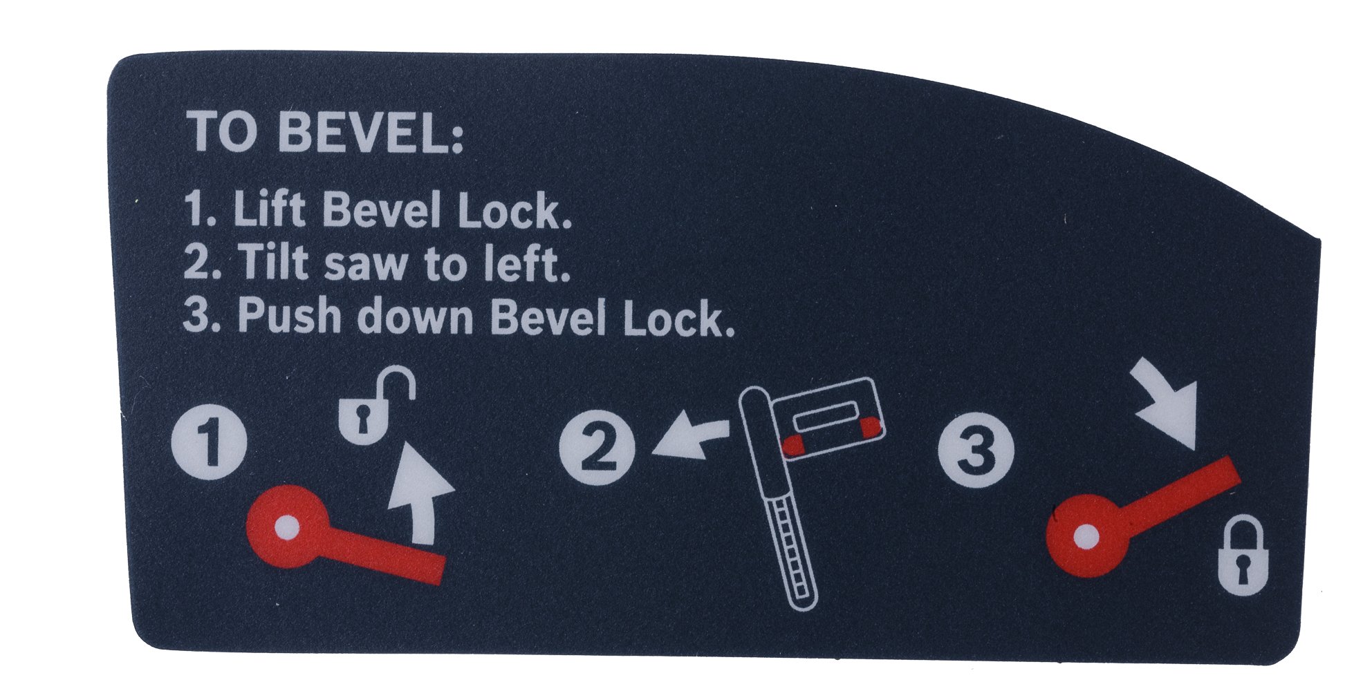 Bosch Parts 2610953705 Label - Bevel Lock