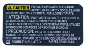 bosch parts 2610906850 caution label