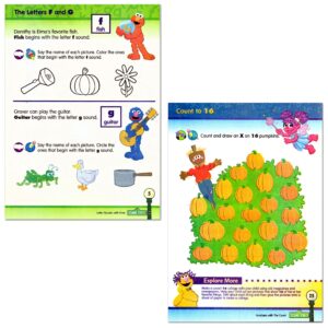 Sesame Street Workbooks Preschool (Set of 4 Workbooks -- Alphabet with Elmo, Letter Sounds, Numbers and Colors)