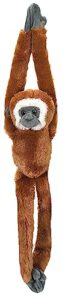 wild republic gibbon plush, monkey stuffed animal, plush toy, gifts for kids, hanging 20"