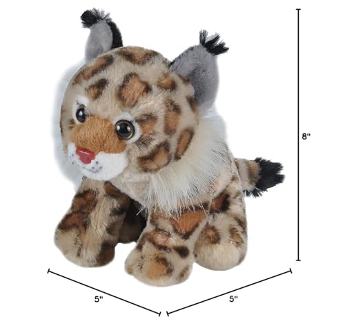 Wild Republic Bobcat Plush, Stuffed Animal, Plush Toy, Gifts for Kids, Cuddlekins, 8 Inches,Multi