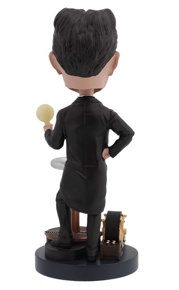 Royal Bobbles Nikola Tesla Bobblehead, Premium Polyresin Lifelike Figure, Unique Serial Number, Exquisite Detail