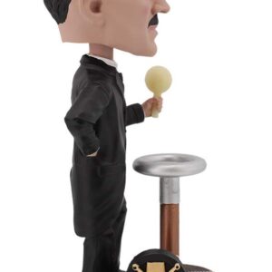 Royal Bobbles Nikola Tesla Bobblehead, Premium Polyresin Lifelike Figure, Unique Serial Number, Exquisite Detail