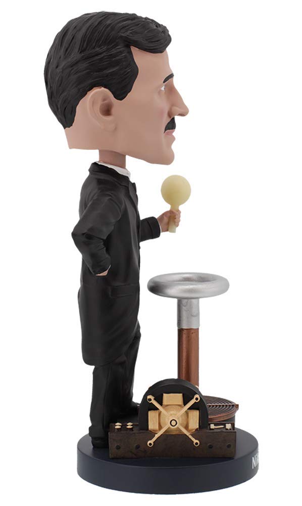 Royal Bobbles Nikola Tesla Bobblehead, Premium Polyresin Lifelike Figure, Unique Serial Number, Exquisite Detail