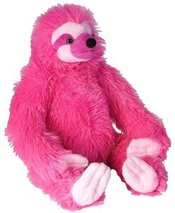 wild republic three-toed sloth plush, stuffed animal, plush toy, gifts for kids, pink, cuddlekins 12"