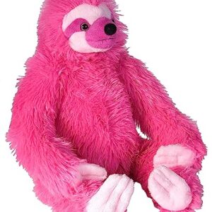 Wild Republic Three-Toed Sloth Plush, Stuffed Animal, Plush Toy, Gifts For Kids, Pink, Cuddlekins 12"