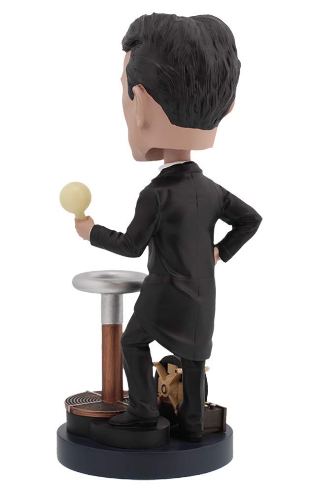 Royal Bobbles Nikola Tesla Bobblehead, Premium Polyresin Lifelike Figure, Unique Serial Number, Exquisite Detail