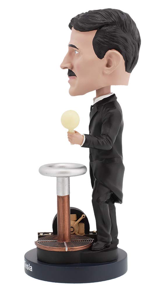 Royal Bobbles Nikola Tesla Bobblehead, Premium Polyresin Lifelike Figure, Unique Serial Number, Exquisite Detail