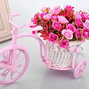 Louis Garden Nostalgic Bicycle Artificial Flower Decor Plant Stand (Pink)