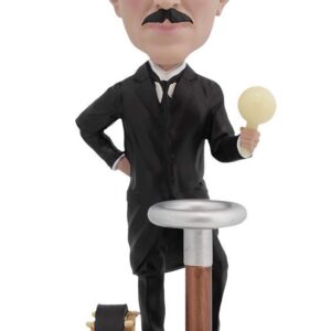 Royal Bobbles Nikola Tesla Bobblehead, Premium Polyresin Lifelike Figure, Unique Serial Number, Exquisite Detail